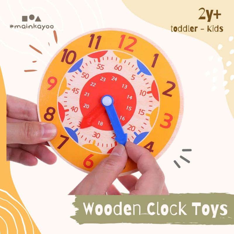 Jual MAIN JAM KAYU - Mainan Jam Anak - edukasi mengenal waktu | Shopee ...