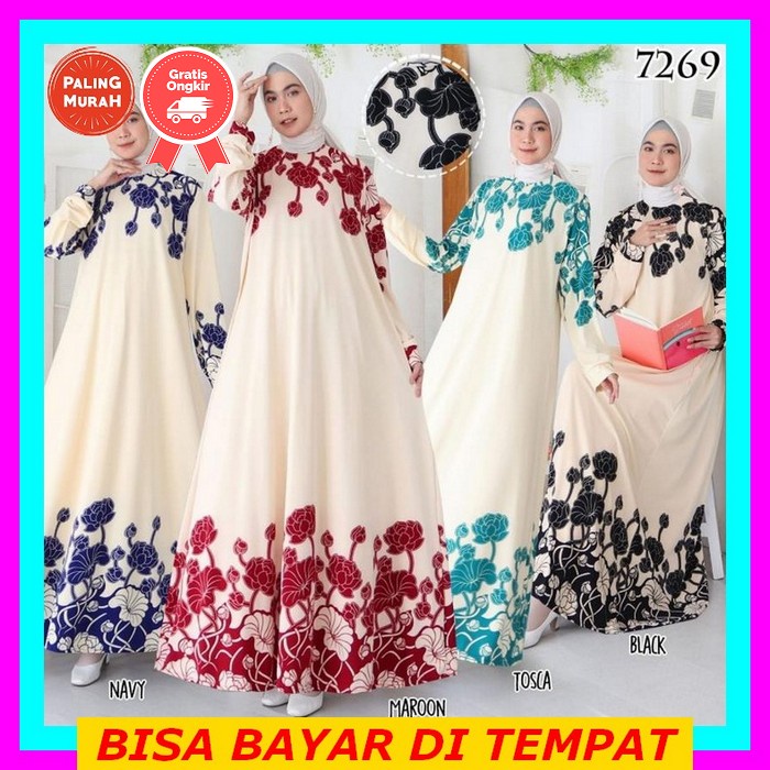 Jual Gamis Putih Remaja Dress Brukat Lebaran Gamis Ceruty Babydoll ...