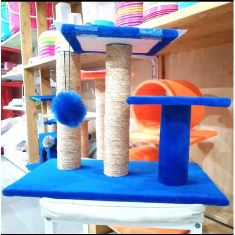 Jual Garukan kucing tipe H-04/garukan cakaran 3 tiang | Shopee Indonesia