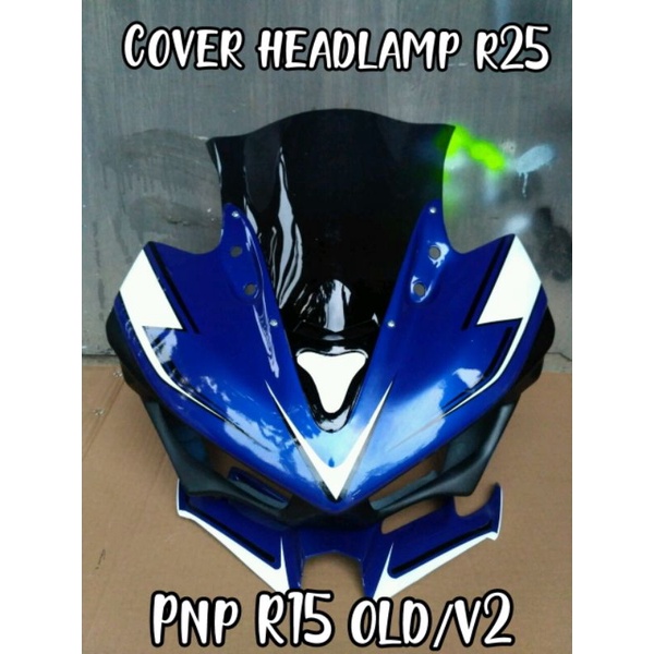 Jual Headlamp + Winglet Yamaha R15 V1/V2 Model Yamaha R25 | Shopee ...