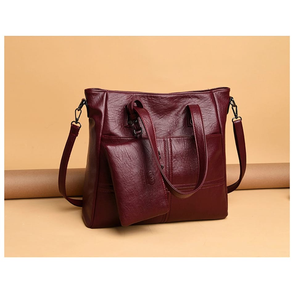 Jual RiFich - Tas Totebag Wanita Bisa Selempang Ada Resleting Kapasitas ...