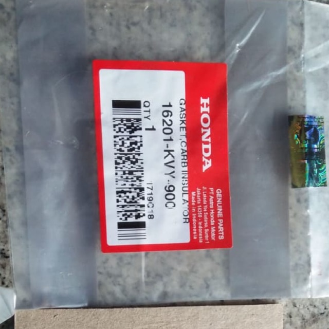 Jual Paking gasket Insulator Carburator Honda Beat karbu 16201 KVY 900 ...