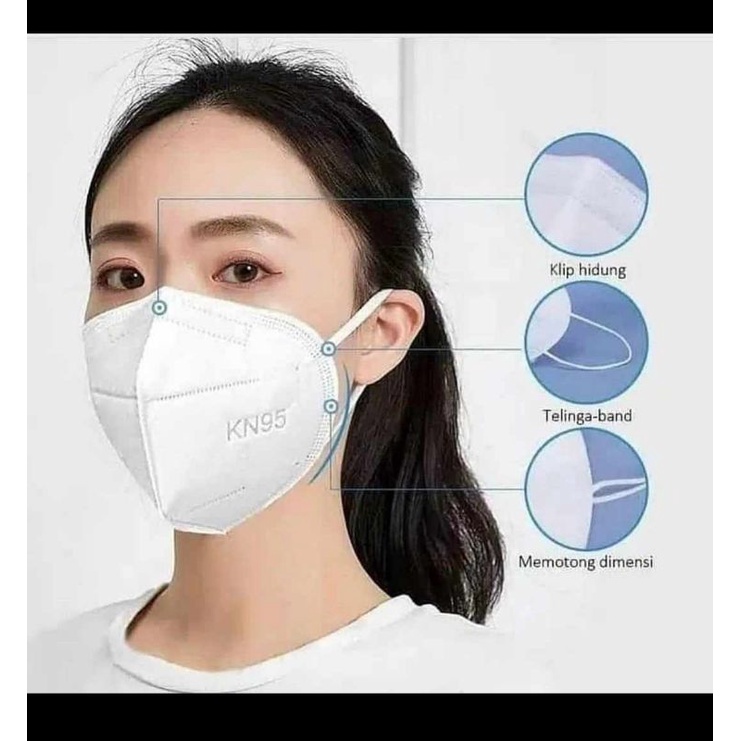 Jual KN95 Pro masker KN95 murah, tebal, putih isi10pc plus dus | Shopee ...