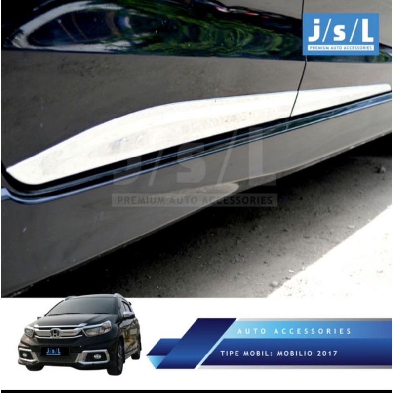 Jual LIS PINTU SAMPING MOBIL NEW MOBILIO 2017 SIDE BODY MOLDING CROM ...