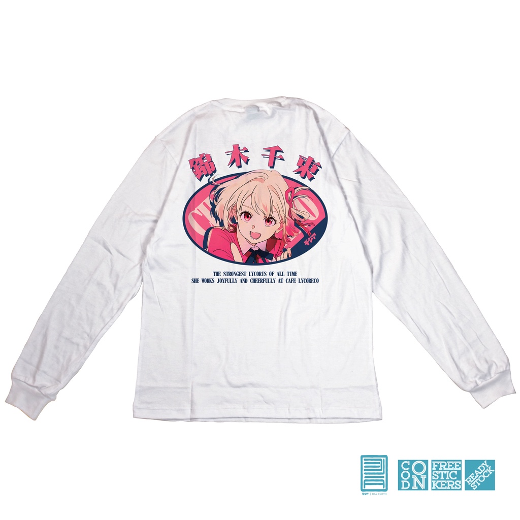 Jual Longsleeve CHISATO NISHIKIGI LYCORIS RECOIL LYCORECO T-Shirt Kaos ...