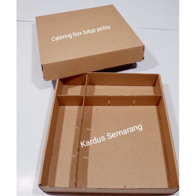 Jual CATERING BOX TUTUP POLOS UK. 25x25x5 (PER PCS) | Shopee Indonesia