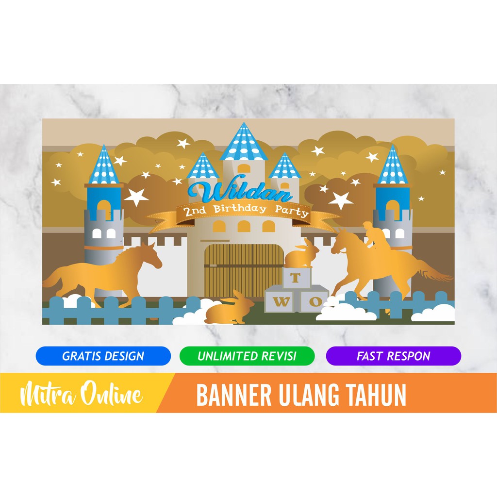 Jual Backdrop Ultah/ Background Wallpapper/ Banner Ulang Tahun UKURAN ...