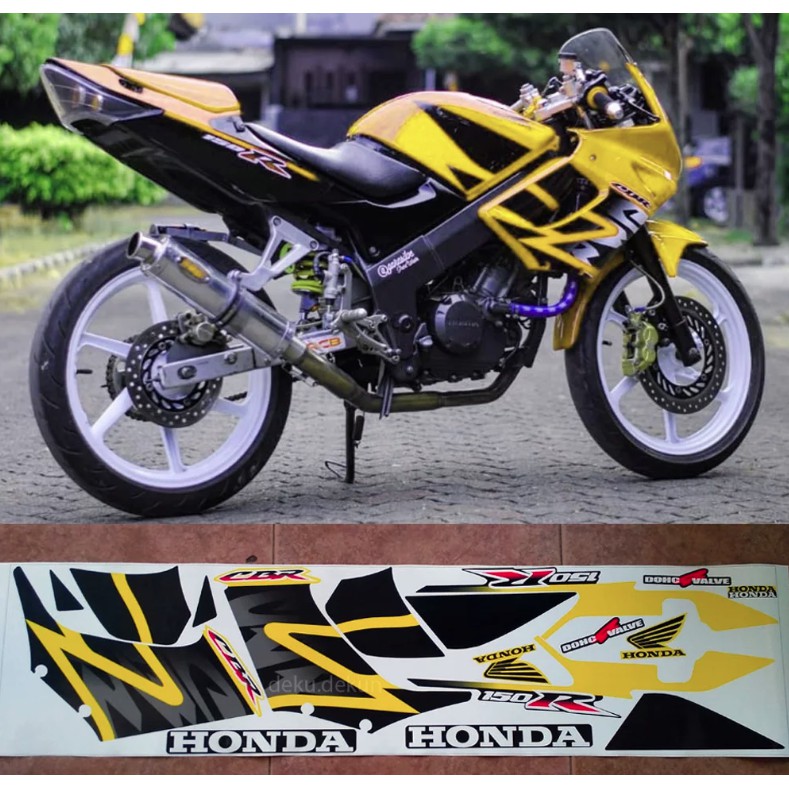 Jual Stiker Cutting Honda - Striping Cbr Old 2004 Kuning Hitam | Shopee ...