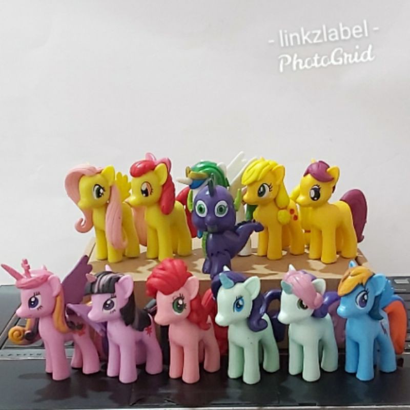 Jual figure set little PONY kuda poni miniatur pajangan topper kue ...