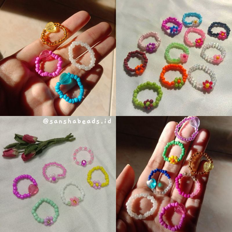 Jual [TANPA PO] CINCIN MANIK MANIK BUNGA DAISY LUCU | Shopee Indonesia