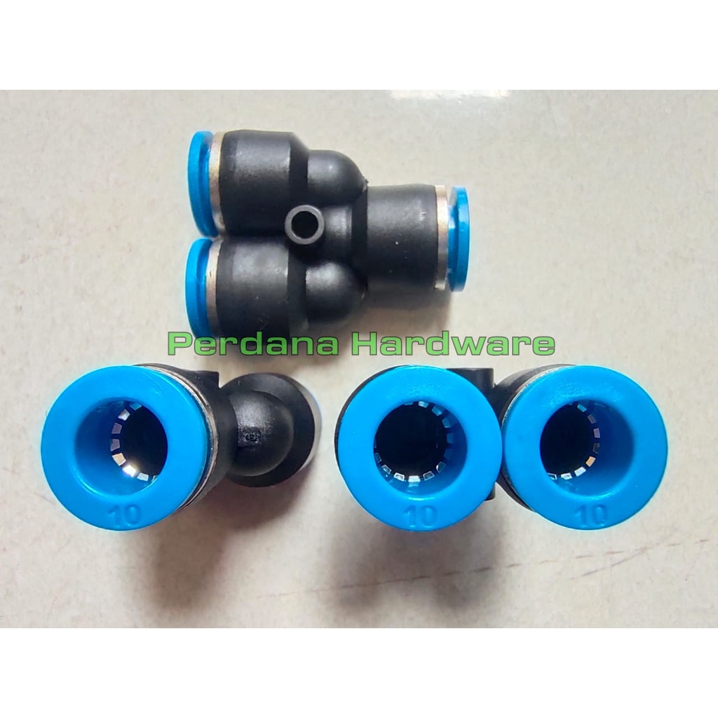 Jual Fitting Angin PY 10mm Fitting Pneumatic PY 10mm Y Union Connector ...