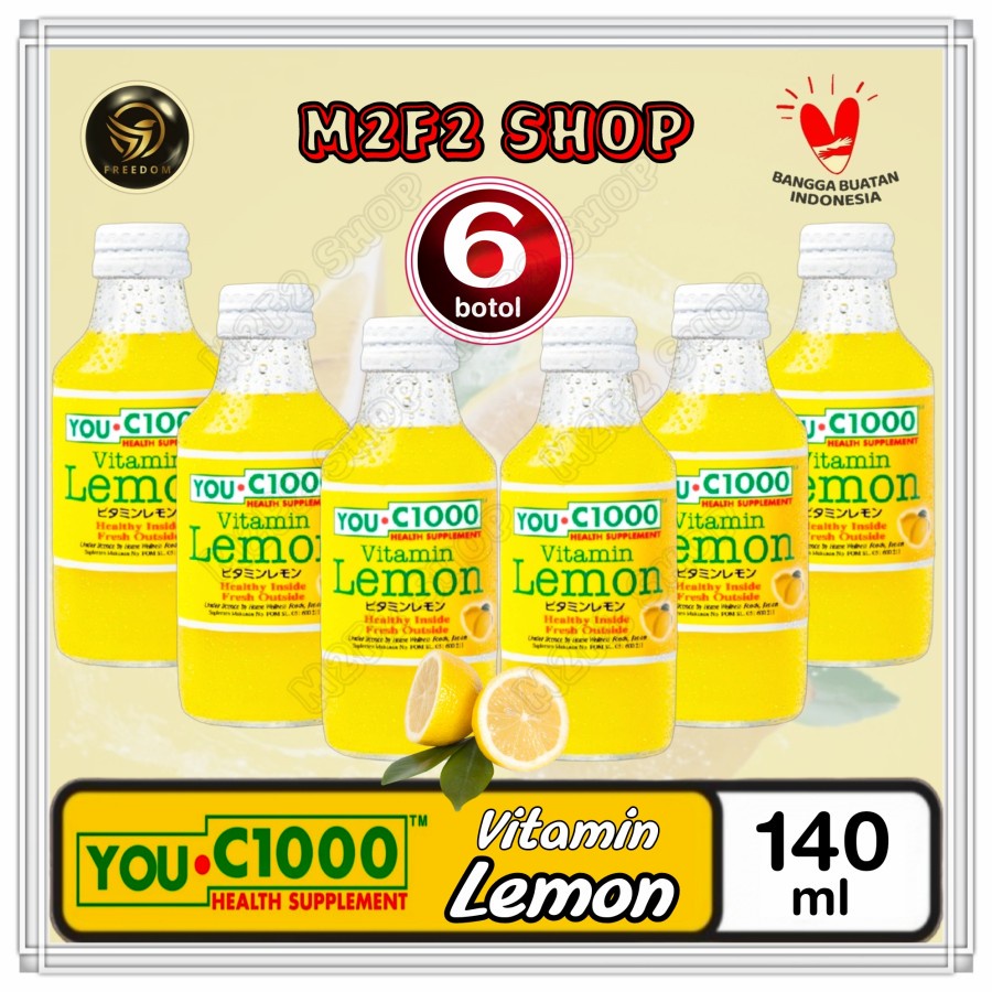 Jual YOU C1000 | C 1000 Vitamin Lemon Botol Beling - 140 ml (Kemasan 6 ...