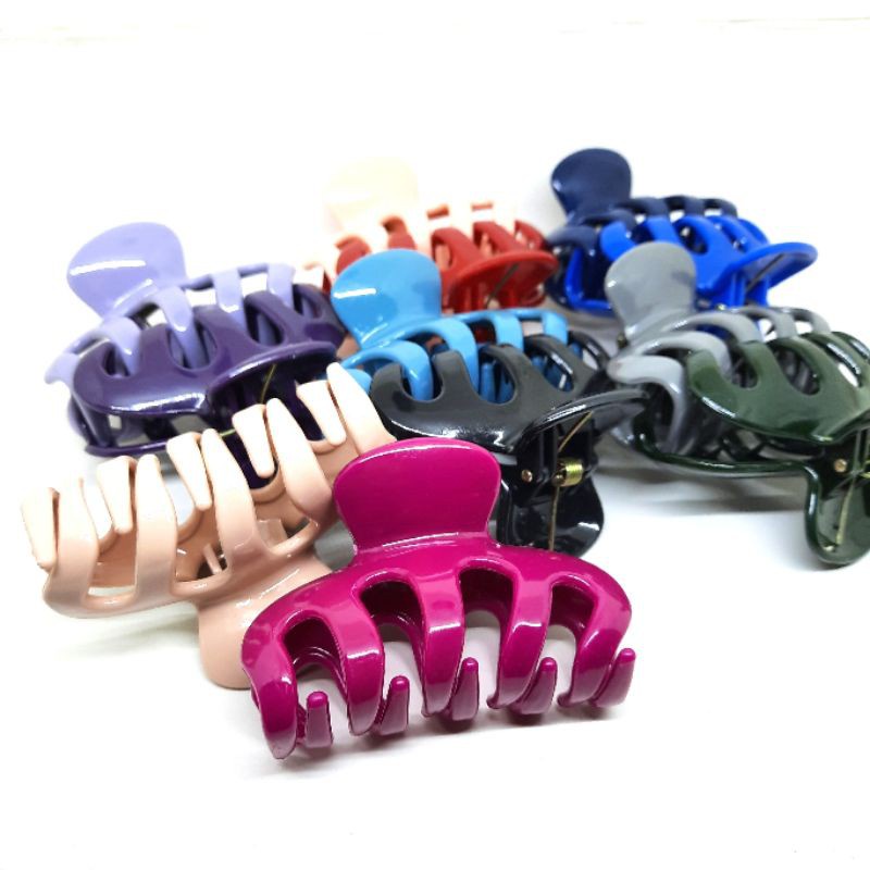 Jual Jepitan Rambut Jedai Besar 8 cm Cakar Lima/ Jepitan Badai Gigi 5 Jari Lebar Jumbo | Shopee ...