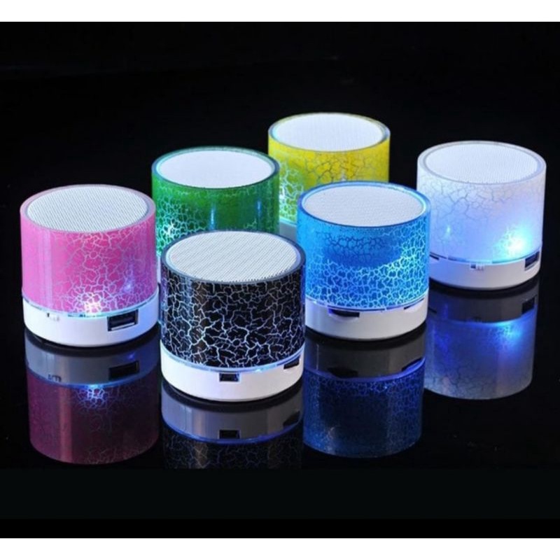 Jual Speaker Bluetooth S10 Lampu LED Mini Efek Motif Retak | Shopee ...