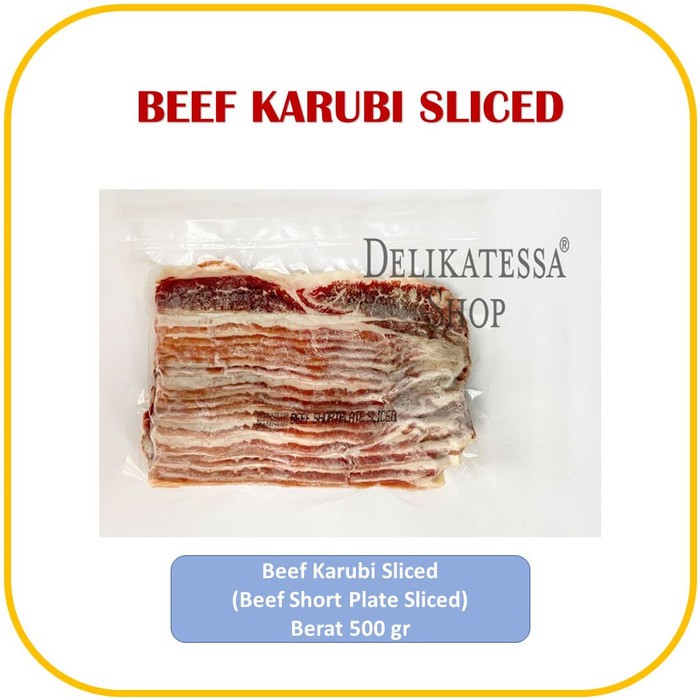 Jual DAGING SAPI SHORTPLATE SLICE 500 GR BEEF KARUBI TERIYAKI HALAL ...