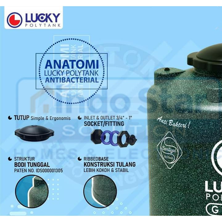 Jual Tandon Air / Toren / Tandon / Tedmon Merk Lucky 320 Liter Anti ...