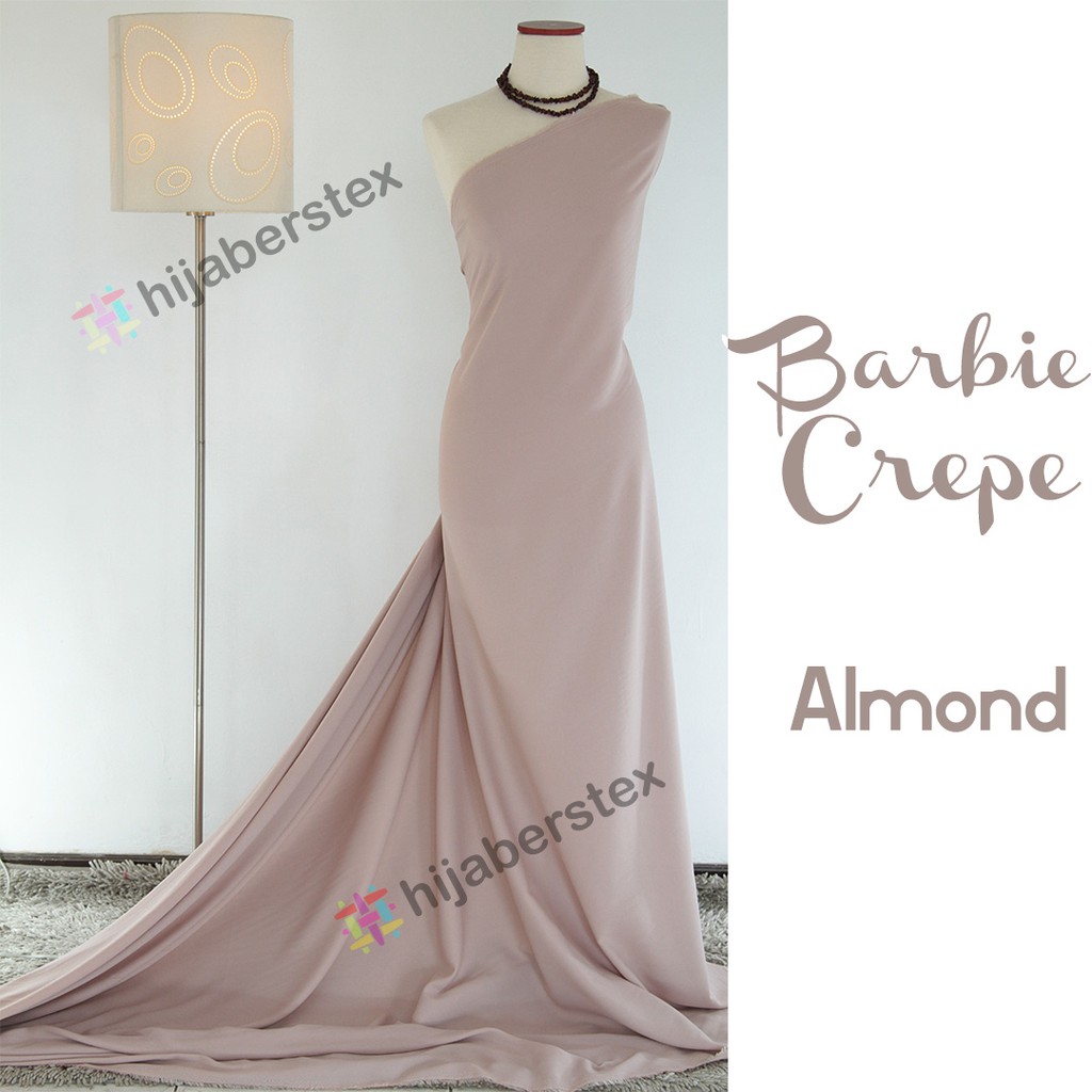 Jual 1/2 Meter Kain BARBIE CREPE Almond (ecer warna - DC) | Shopee ...
