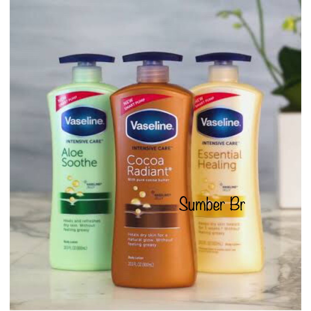 Jual Vaseline Body Lotion Intensive Care + Jelly 600ML (New Packaging ...