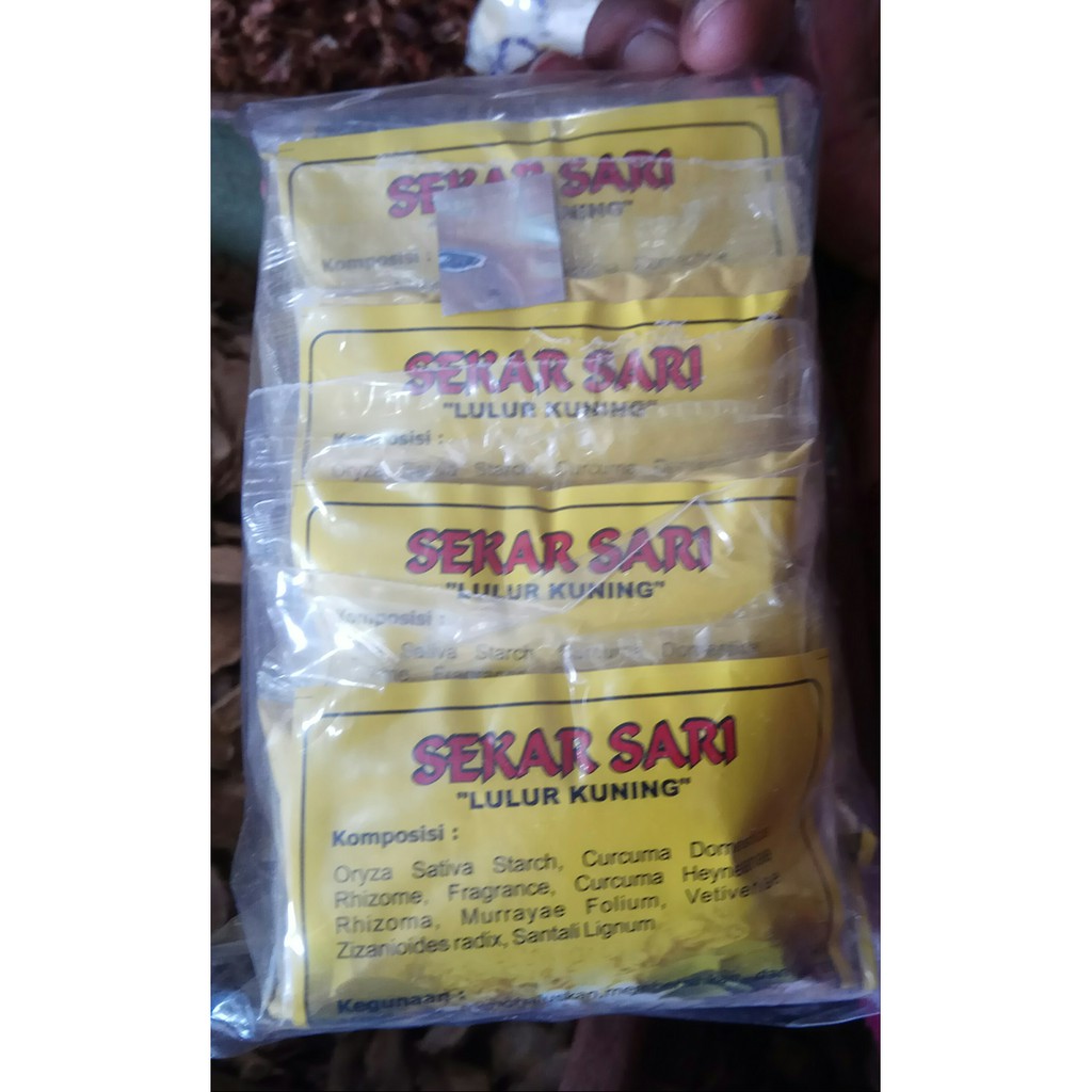 Jual SEKAR SARI lulur kuning 1pack isi 10 pcs | Shopee Indonesia