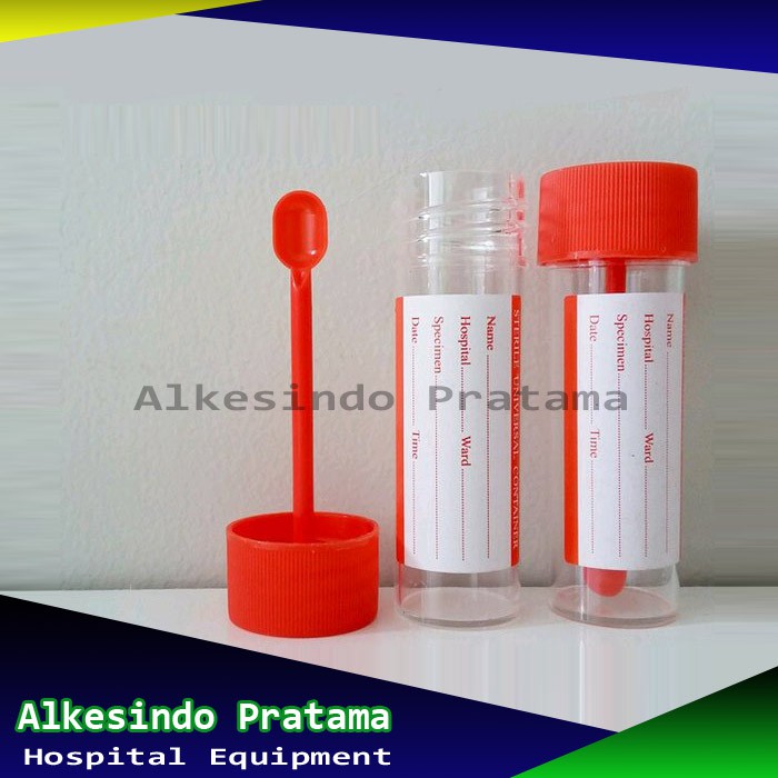 Jual Pot Feses Transparant Bersendok Sterile 30cc | Pot Feces Isi 25pcs ...