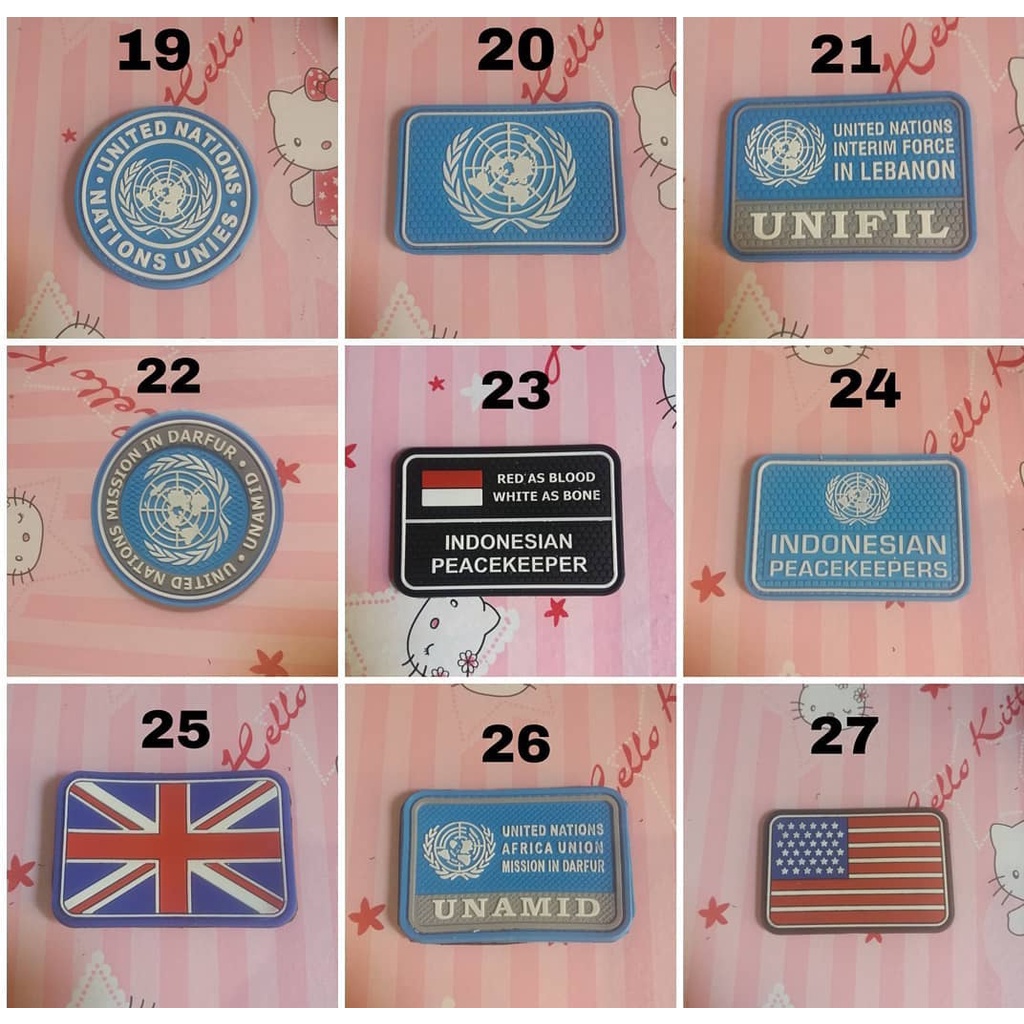Jual PATCH RUBBER UNIFIL / TEMPELAN VELCRO | Shopee Indonesia