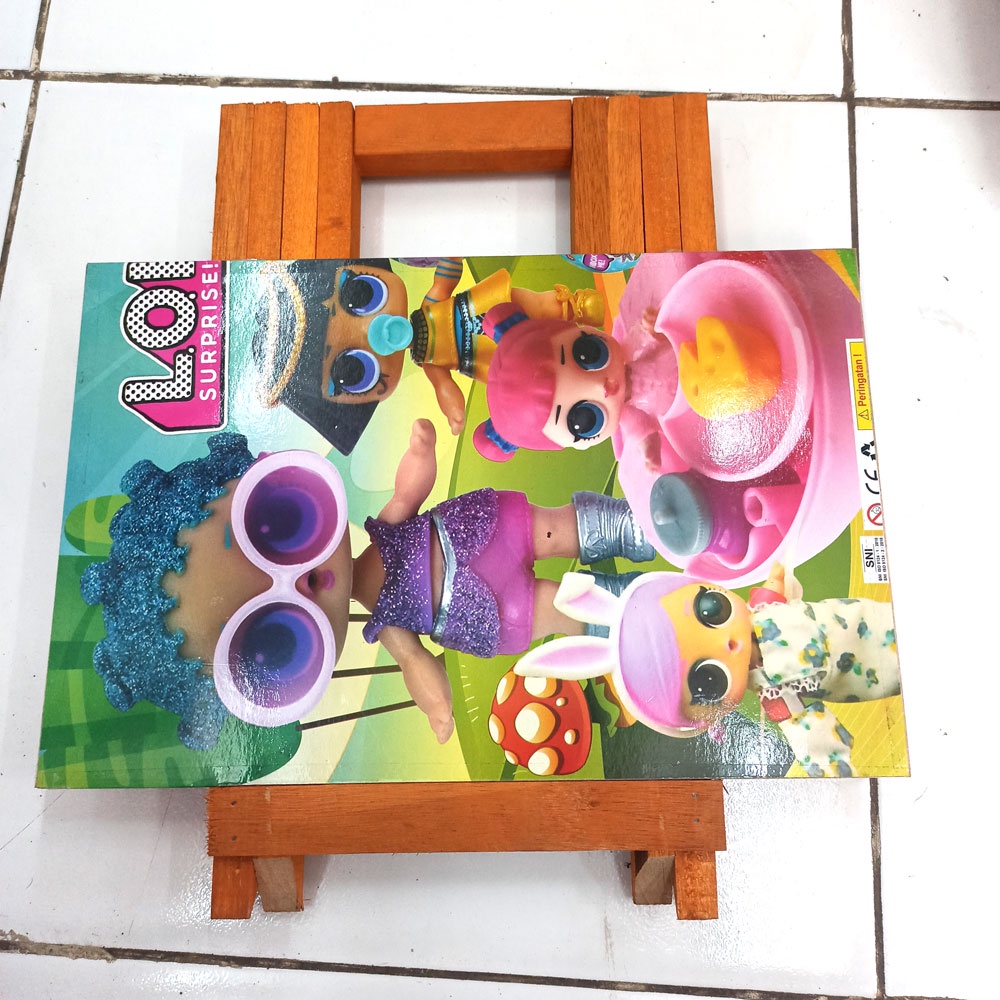 Jual Meja belajar lipat / Meja Silang anak gambar karakter kayu kuning ...