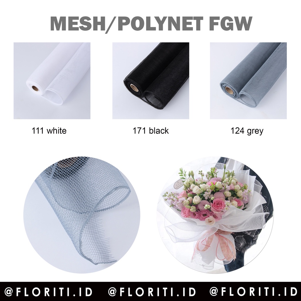 Jual (Rol) Korean Mesh/Flower Wrapping/Polynet Rol | Shopee Indonesia