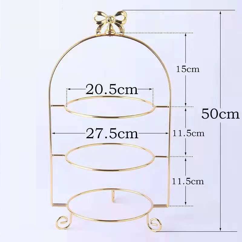 Jual Fontain Cake Tray 3 Susun Tier Cupcake Pita Rak Susun Kue Roti ...