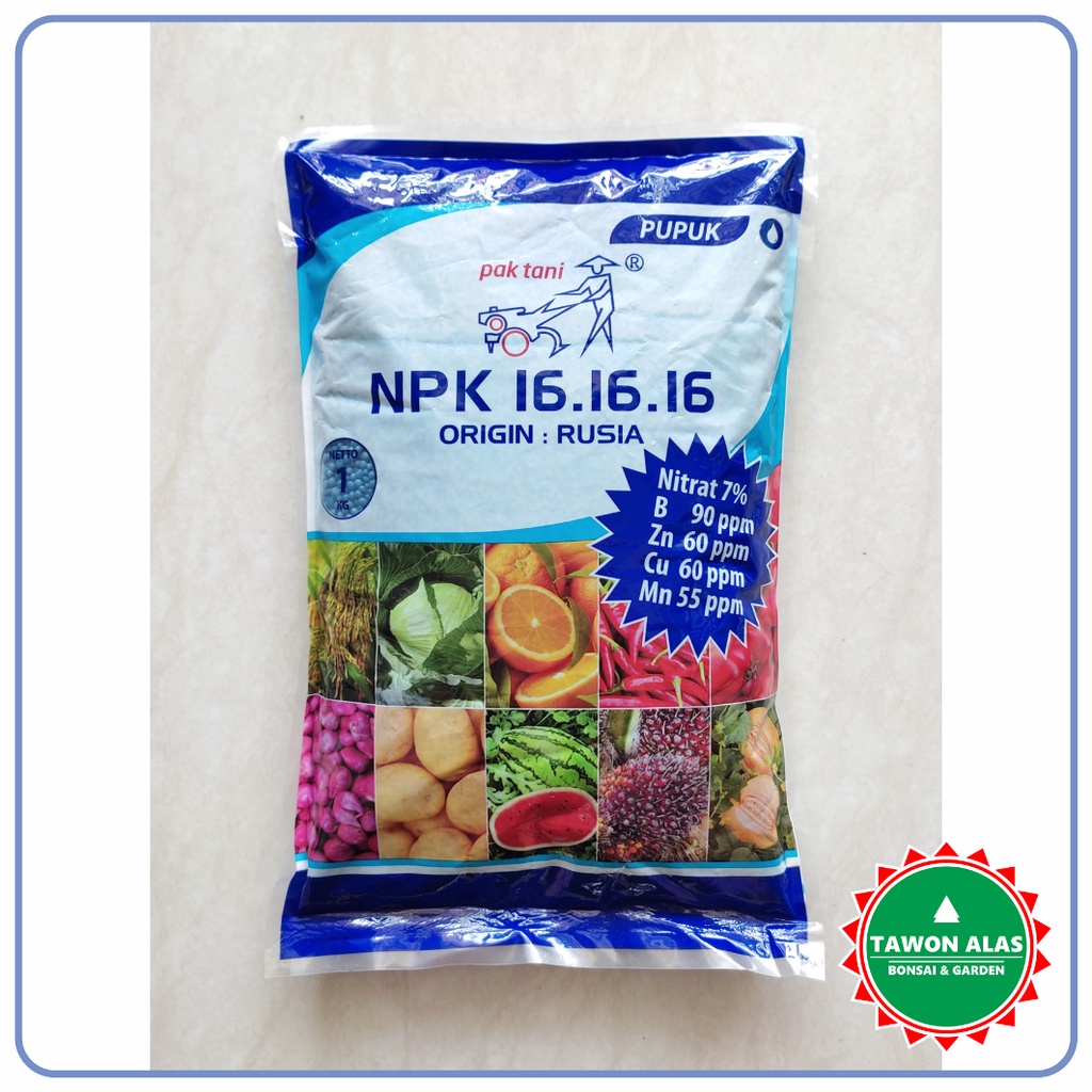 Jual Pupuk NPK Mutiara 161616 Pak Tani 1kg Original Asli Kemasan Pabrik ...
