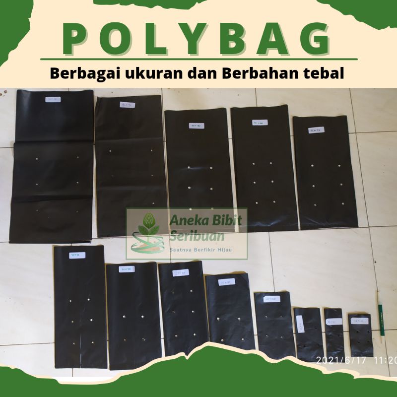 Jual (1 Lembar) Polybag sedang ukuran 25X30 30X30 30X35 35x35 35x40 ...