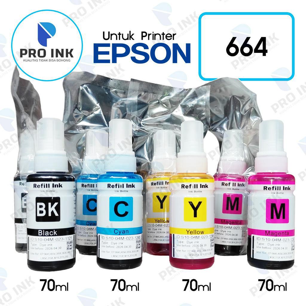 Jual Tinta Epson 664 untuk Printer L110 L210 L350 L365 L310 L360 L220 ...