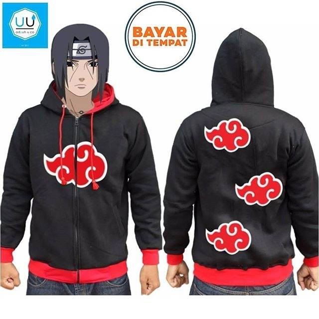 Jual Aduuh.co Jaket Anime Naruto Akatsuki uchiha sharingan 4 strip ...