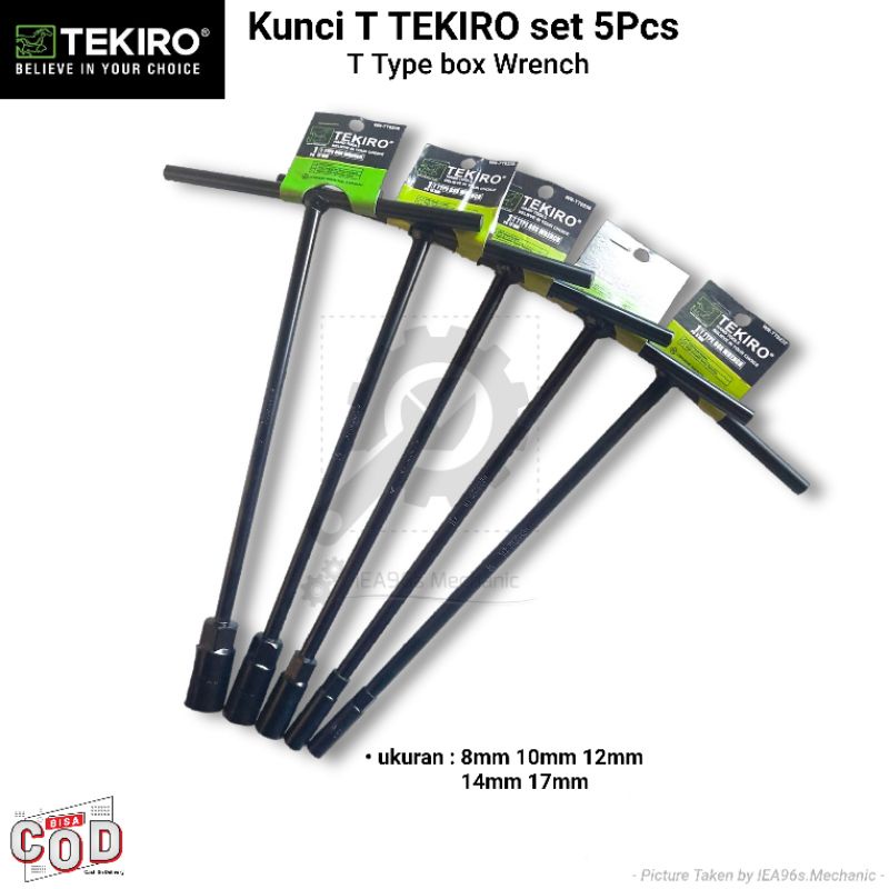Jual Kunci T Tekiro Set 5Pcs 8,10,12,14,17mm | Shopee Indonesia