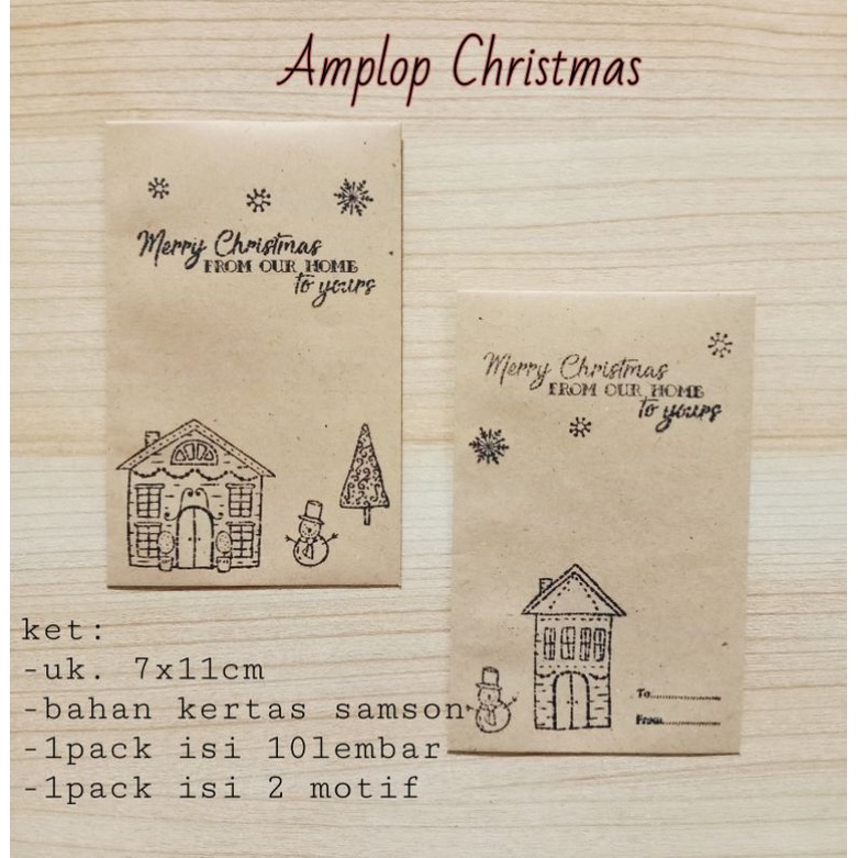 Jual amplop natal/amplop christmas/amplop natal aesthetic | Shopee ...
