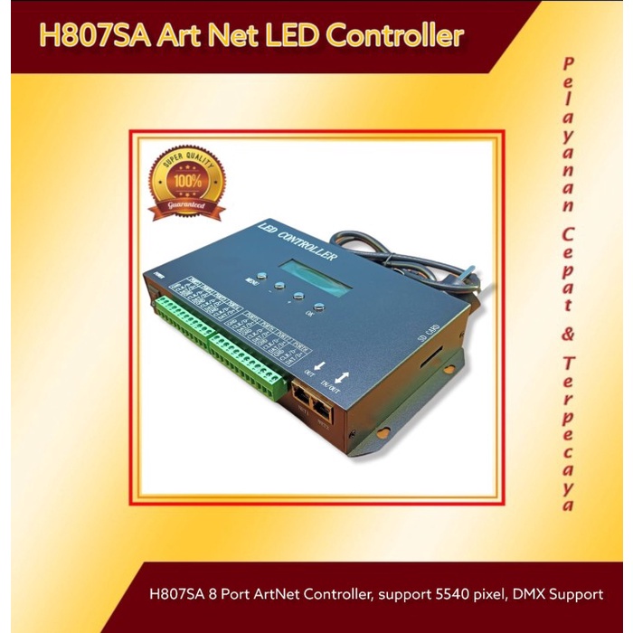 Jual H807SA Artnet/DMX Controller for SmartLedstrip Ws2812b WS2811 Dll | Shopee Indonesia