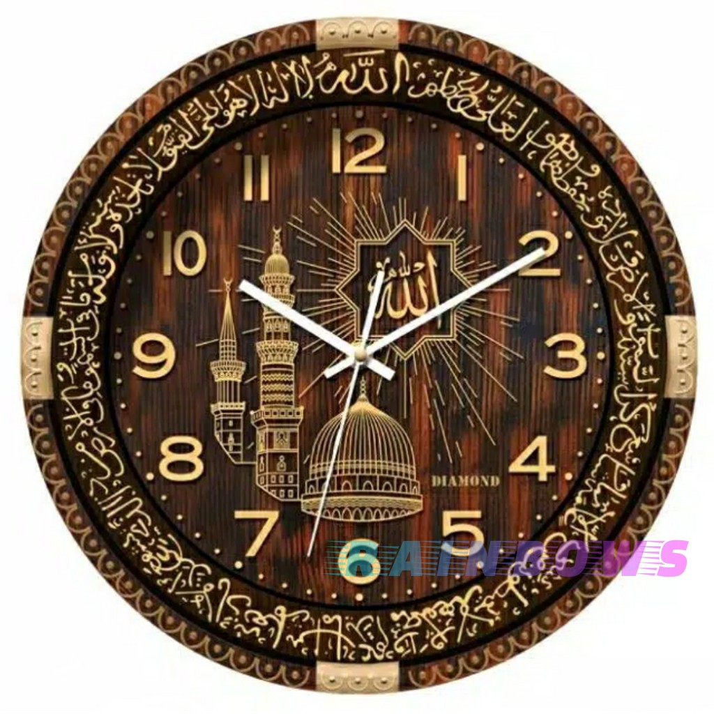 Jual Jam Dinding Diamond (MS 402-6) - Nuansa Islam Kaligrafi Ukir 3D ...