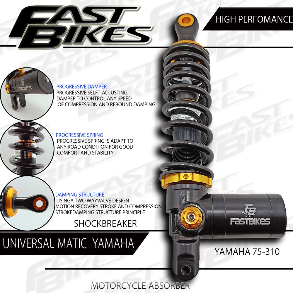 Jual SHOCKBREAKER FASTBIKES MATIC YAMAHA UNIVERSAL HIGH PERFOM TABUNG ...