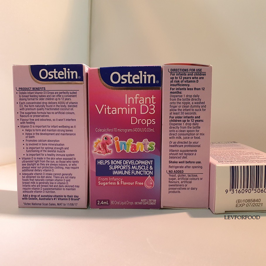 Jual Ostelin Infant Vitamin D3 Drops 2.4ml | Shopee Indonesia