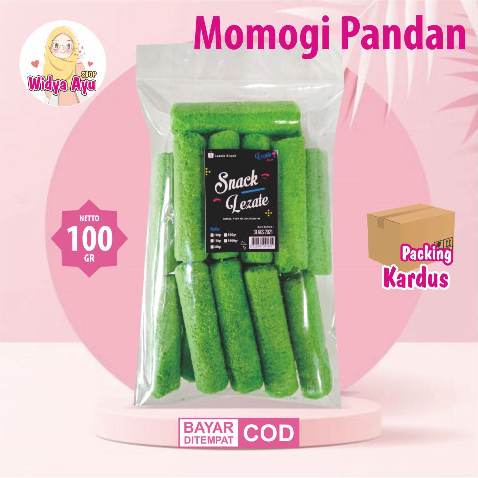 Jual Momogi Pandan 100gr / Momogi Snack / Green Stick / Cemilan ...