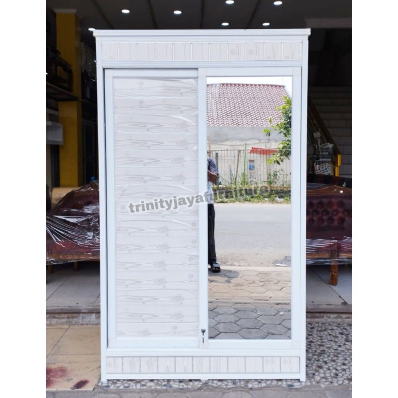 Jual Lemari Pakaian Bahan PVC 2 Pintu Sliding/trinityjayafurniture ...
