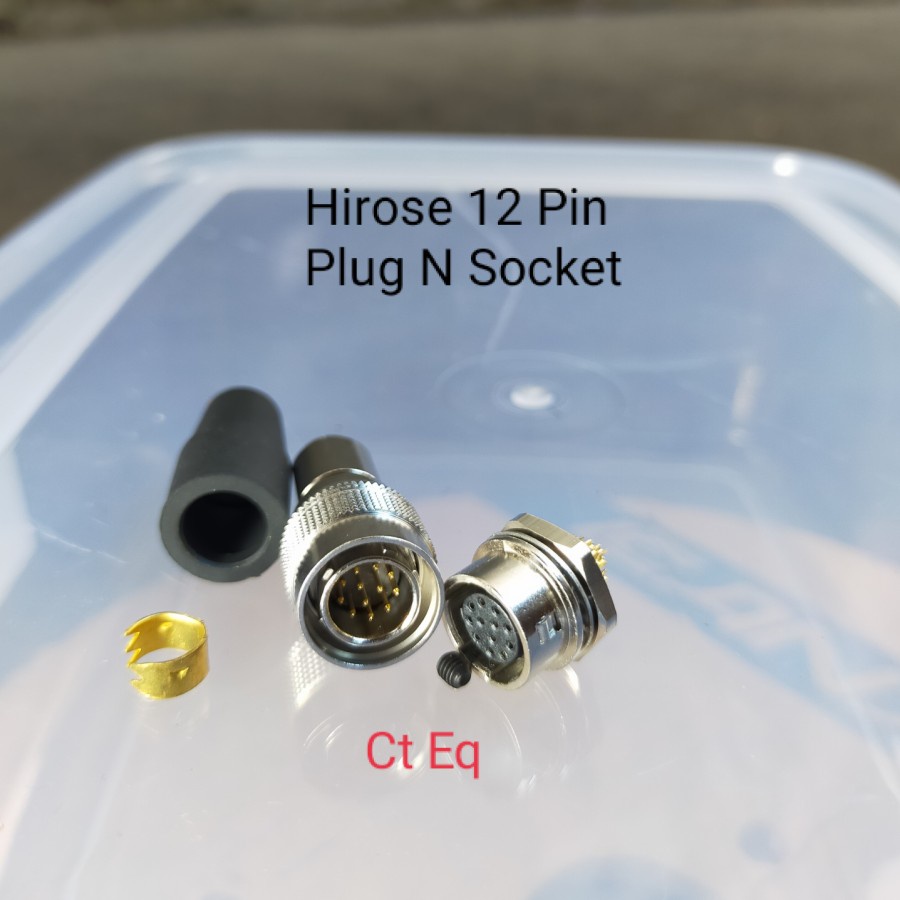 Jual HIROSE konektor 12 pin plug n socket M12 Mobile Socket HR10A-10P ...