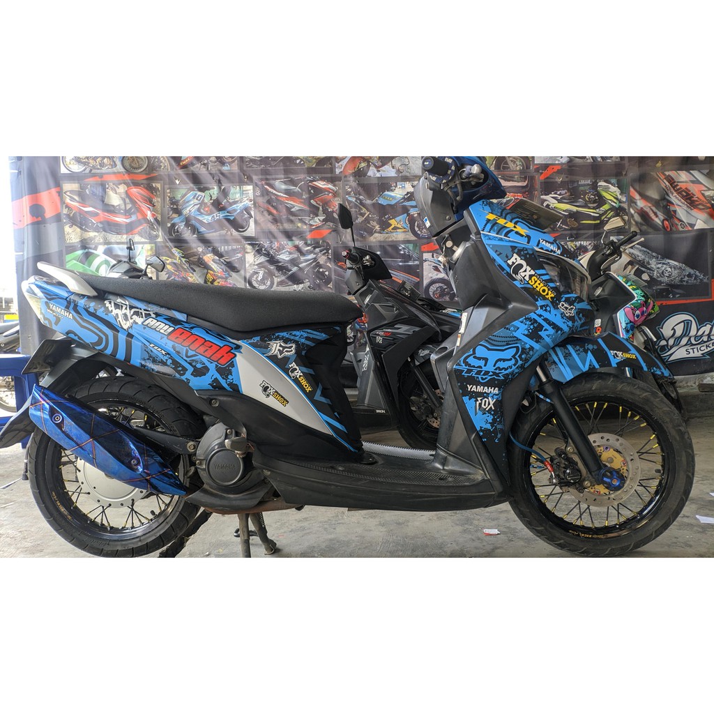 Jual Stiker Mio Soul GT Decal Fullbody Premium Blue Doff DNKZ | Shopee ...