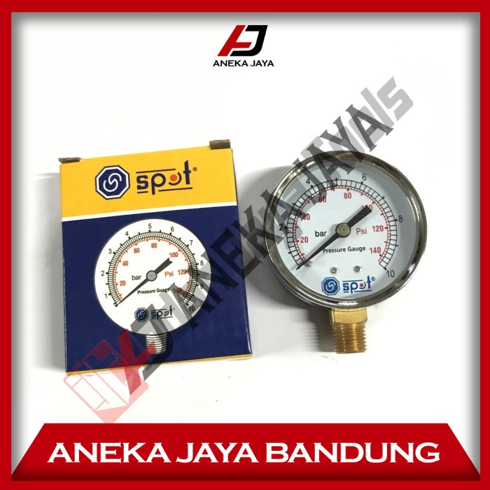 Jual SPOT Manometer 10 Bar - Pressure Gauge Ukuran Angin Kompresor ...