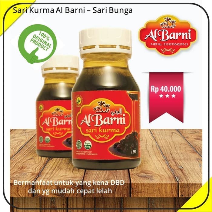 Jual Sari Kurma AL BARNI Original Albarni Meningkatkan Trombosit dan ...