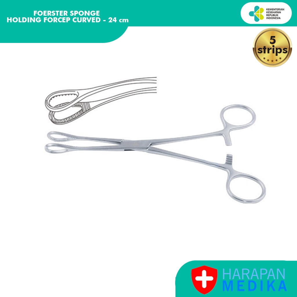 Jual SPONGE HOLDING FORCEPS CURVED 24 cm | Shopee Indonesia