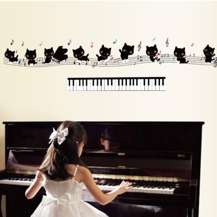 Jual Stiker Dinding / Kaca / Wall Sticker: Kucing, Tangga Nada ...