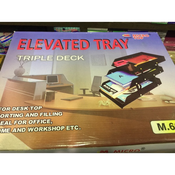 Jual File-Box- Elevated Tray/ Rak 3 Susun Micro Top M 603 Atk -Box-File ...