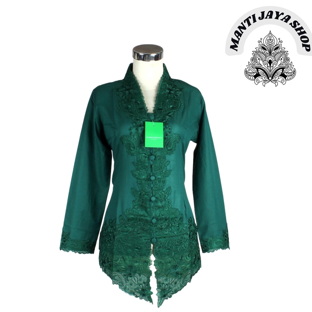 Jual Baju Kebaya Bordir Warna Hijau Botol Kebaya Atasan Wisuda Kebaya ...