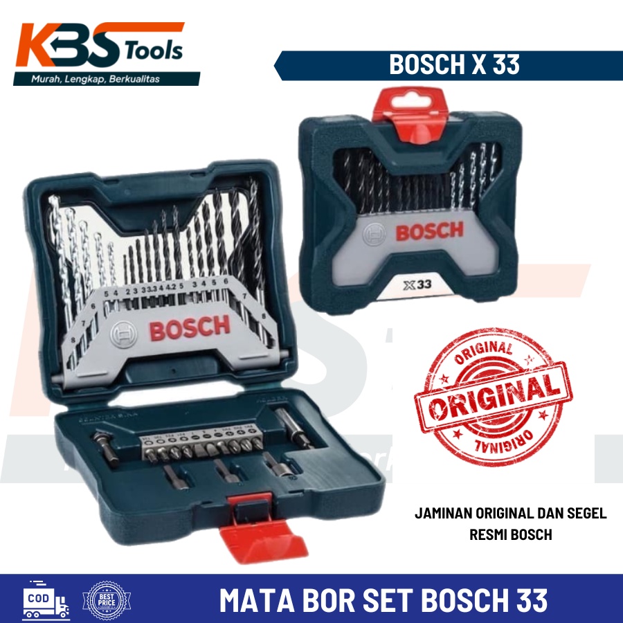 Jual Mata Bor & Obeng Set BOSCH 33 Pcs X-Line - Mata Bor Kayu Besi ...