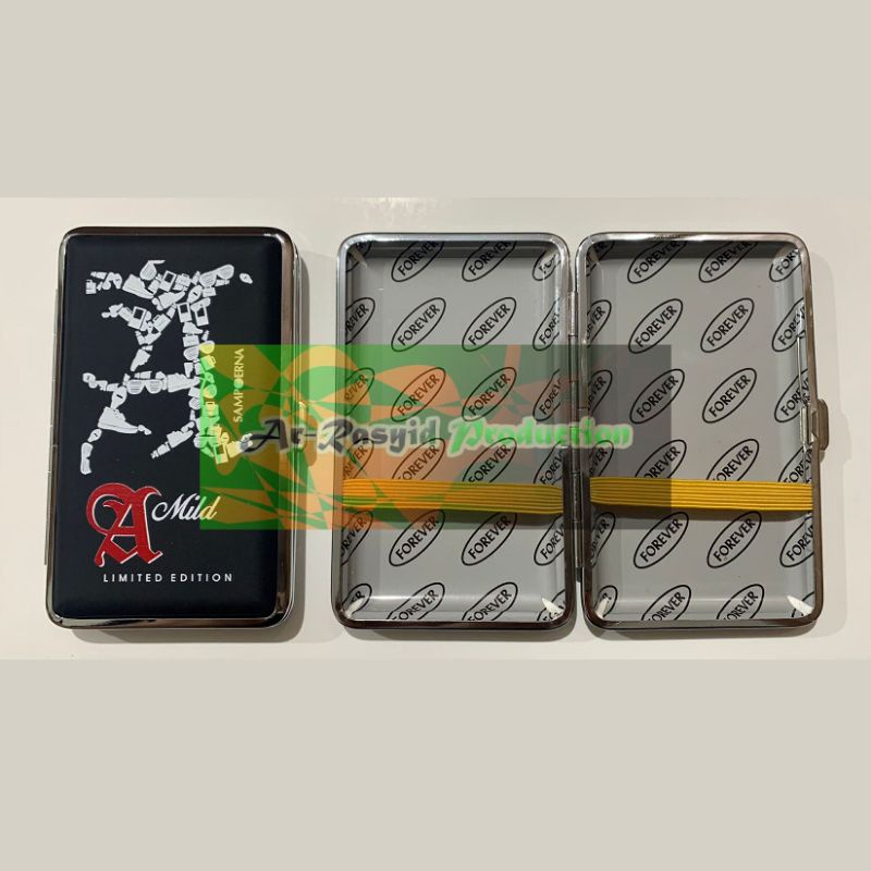 Jual Tempat Kotak Rokok Kaleng Kulit Motif Sampoerna Mild Hitam ...